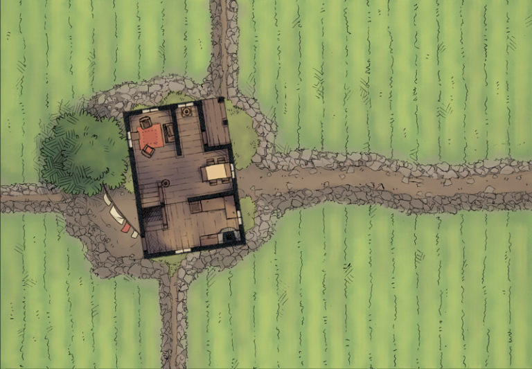 D&D Keep Map – A Castle Keep Battle Map by 2-Minute Tabletop