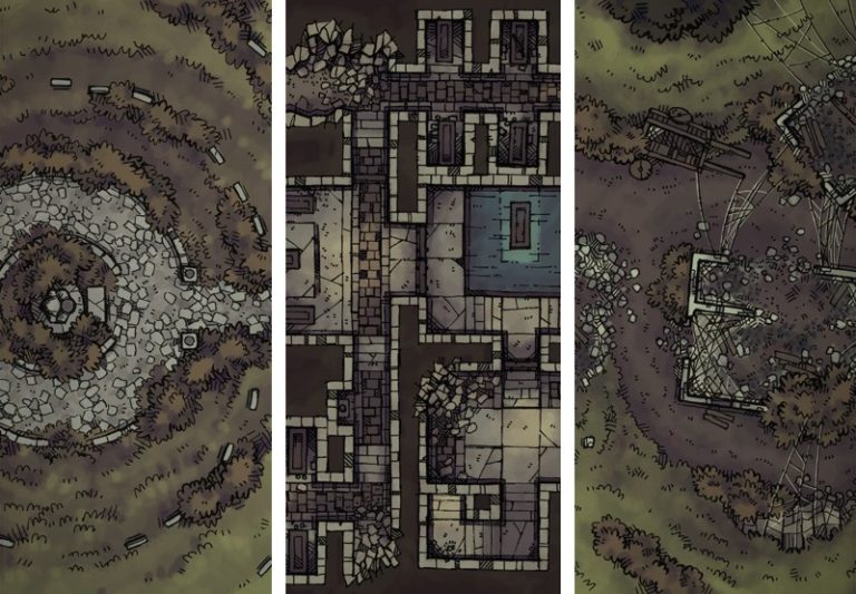Forgotten Crypt Map Set | 2-Minute Tabletop