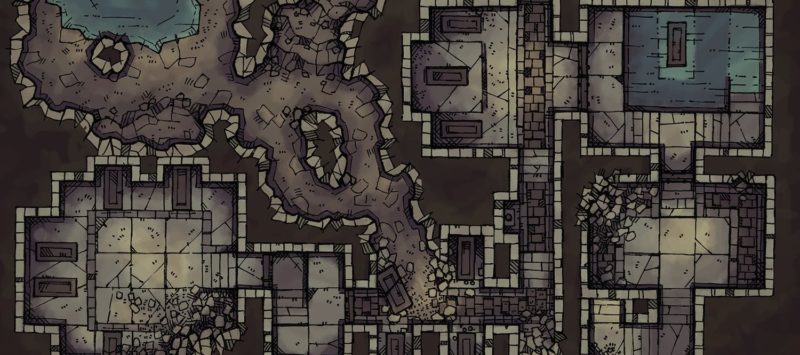 Forgotten Crypt Battle Map | 2-Minute Tabletop