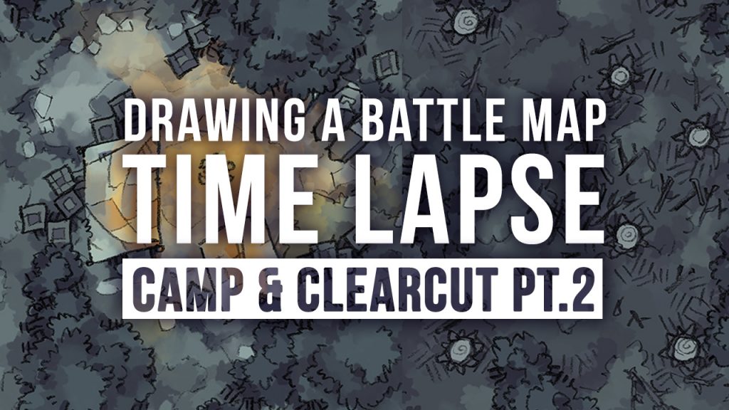 Speed Drawing the Roadside Camp & Clearcut map tiles (Pt.2) | 2-Minute ...