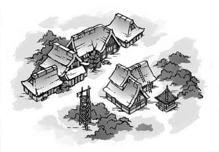 Japanese Village RPG Map by 2-Minute Table Top