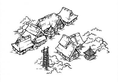Japanese Village RPG Map by 2-Minute Table Top