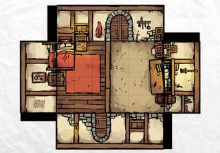 Papercraft House, interior | 2-Minute Tabletop