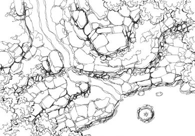Rocky Descent RPG Battle Map by 2-Minute Table Top