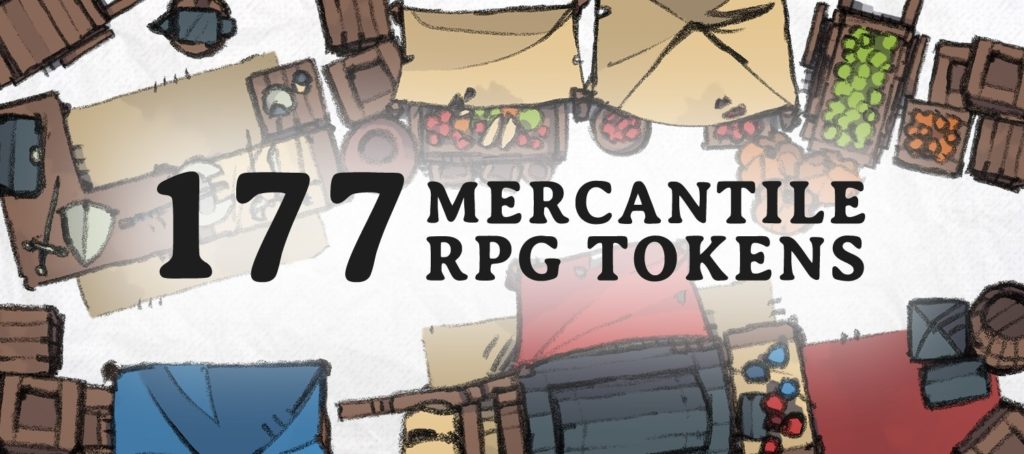 Mercantile Tokens (for RPG maps) by 2-Minute Table Top
