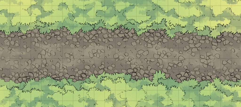 Cobblestone Highway RPG battle map by 2-Minute Table Top