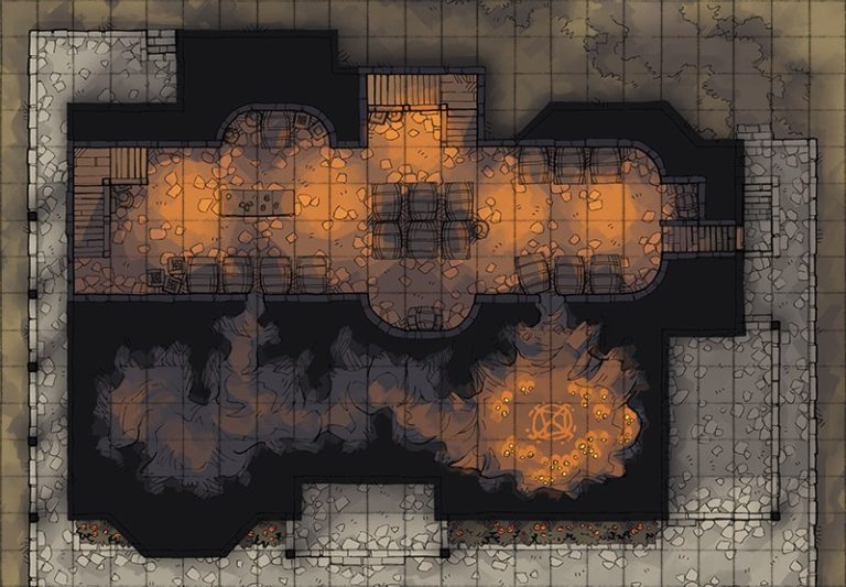 The Haunted Garden Battle Map | RPG building map | Halloween Map
