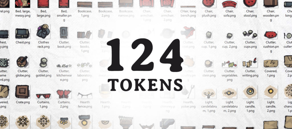 Mansion Furniture Tokens | Fully Furnished Haunted Mansion