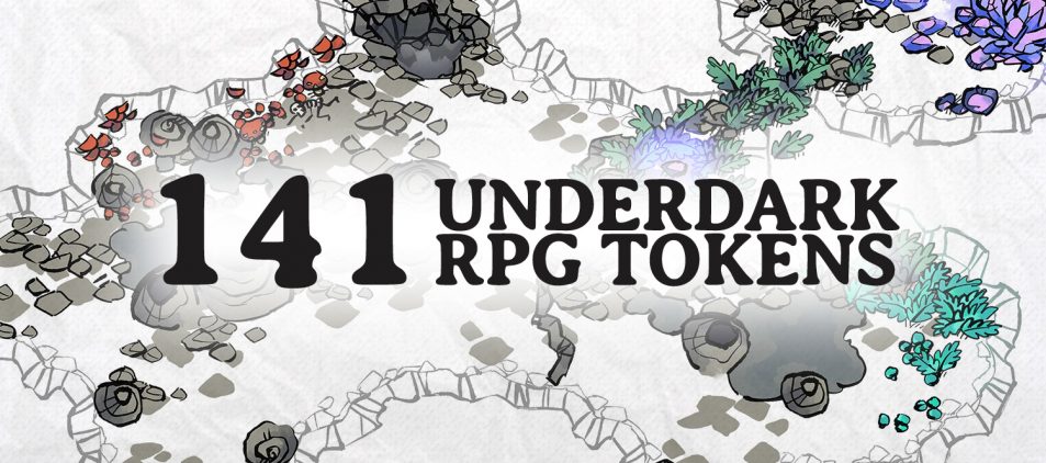 Underdark Terrain RPG token pack by 2-Minute Table Top