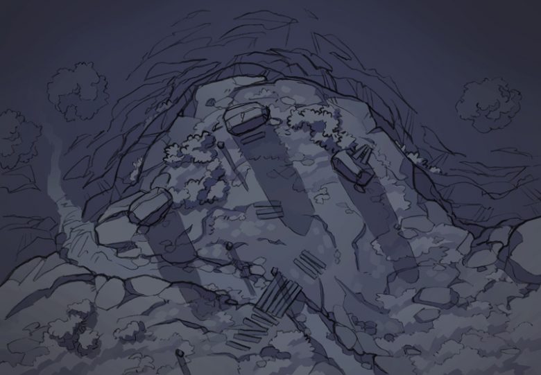 Buzzard Cliff RPG Battle Map by 2-Minute Table Top