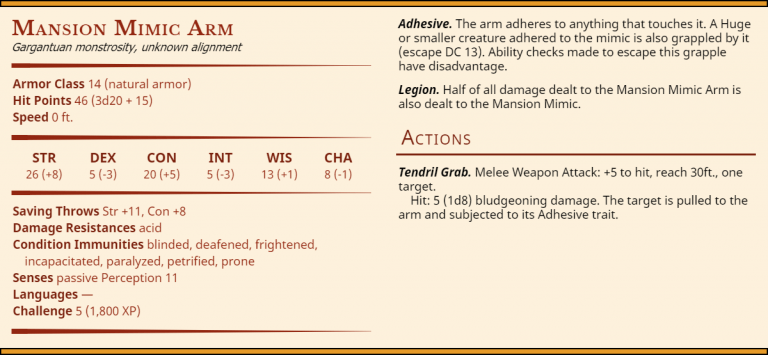 A Haunted Mansion Encounter with a Mimic Twist | 2-Minute Tabletop