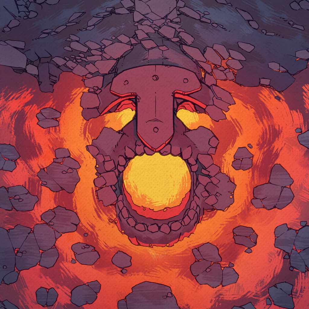 Volcano Lava Fire Temple RPG battle map, Instagram | 2-Minute Tabletop