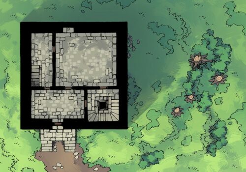 Square Keep Hill Battle Map | 2-Minute Tabletop