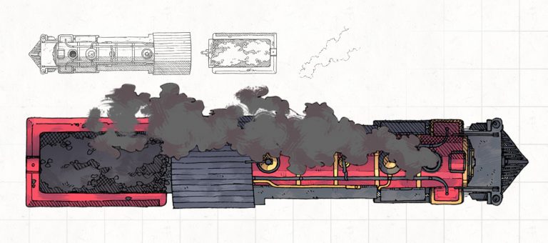 Steam Locomotive Battle Map | 2-Minute Tabletop