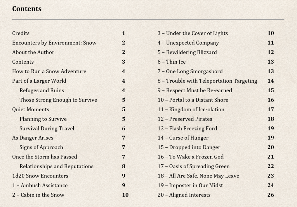Snow Encounters Printable PDF Resource | 2-Minute Tabletop