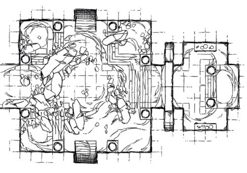 Ancient Egyptian DESERT TOMB RPG Battle Map by 2-Minute Tabletop