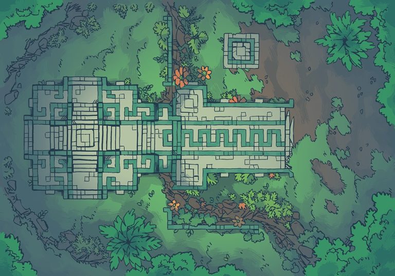 Jungle Podium Maps & Assets | 2-Minute Tabletop