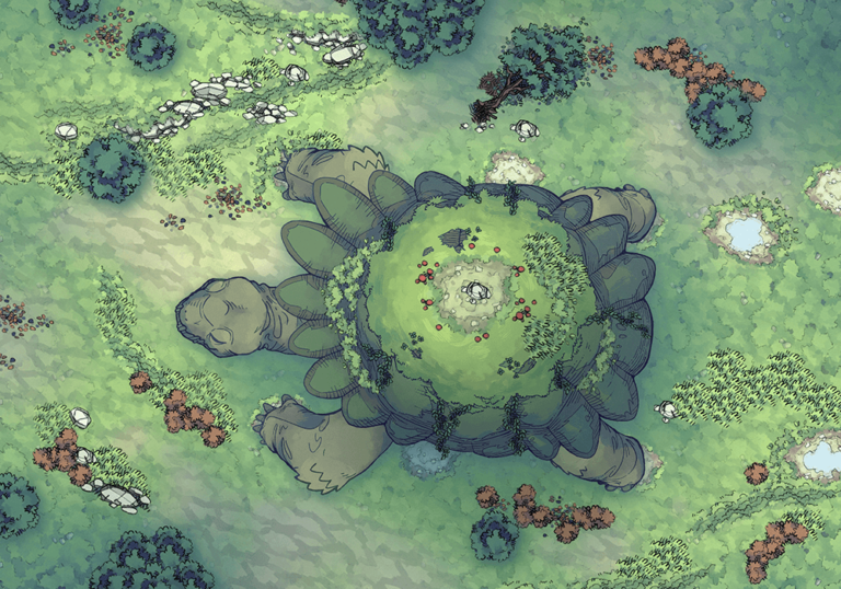 Colossal Sea Turtle RPG Battle Map & Asset Pack by 2-Minute Tabletop