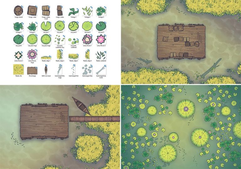 The Shipyard | A 23x16" Harbor / Port Battle Map by 2-Minute Tabletop