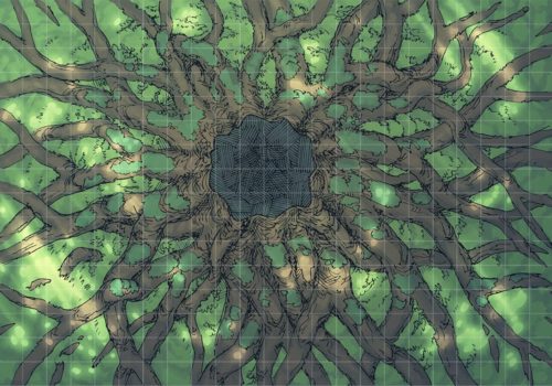 Ancient Tree Roots – Fantasy RPG Battle Map by 2-Minute Tabletop