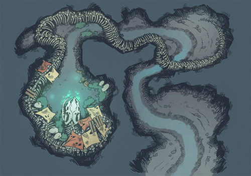 Snake Den Fantasy Battle Map & Asset Pack by 2-Minute Tabletop