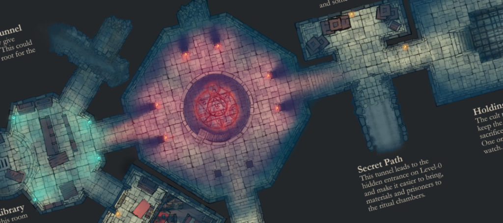 D&D Keep Map – A Castle Keep Battle Map by 2-Minute Tabletop