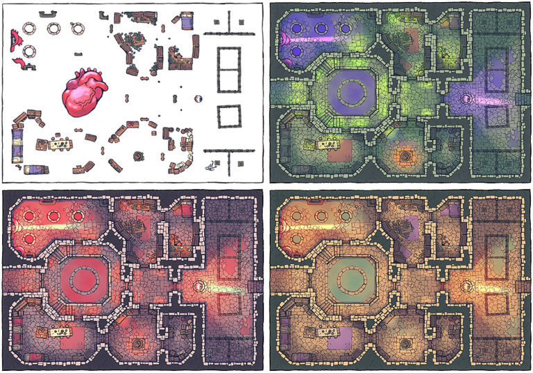 Cultist Lair Dungeon Map – Fantasy Battle Map by 2-Minute Tabletop Cultist Lair Dungeon Map – Fantasy Battle Map by 2-Minute Tabletop