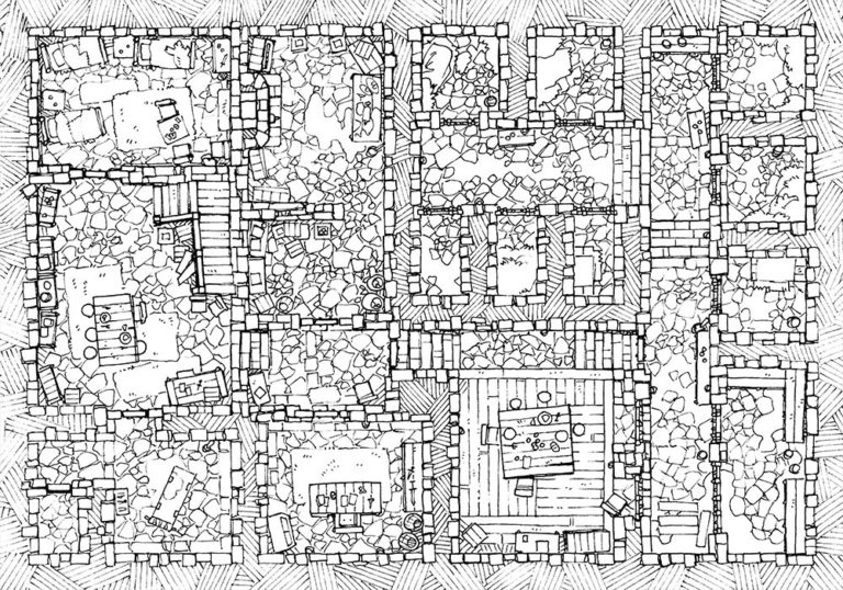 Dungeon Jail Battle Map – An Underground Prison by 2-Minute Tabletop