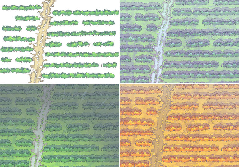 Vineyard Battle Map | Fantasy Maps & Assets from 2-Minute Tabletop