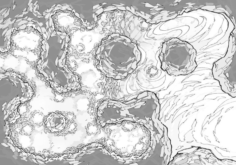 The Yeti Lair – A Free Cave Battle Map from 2-Minute Tabletop