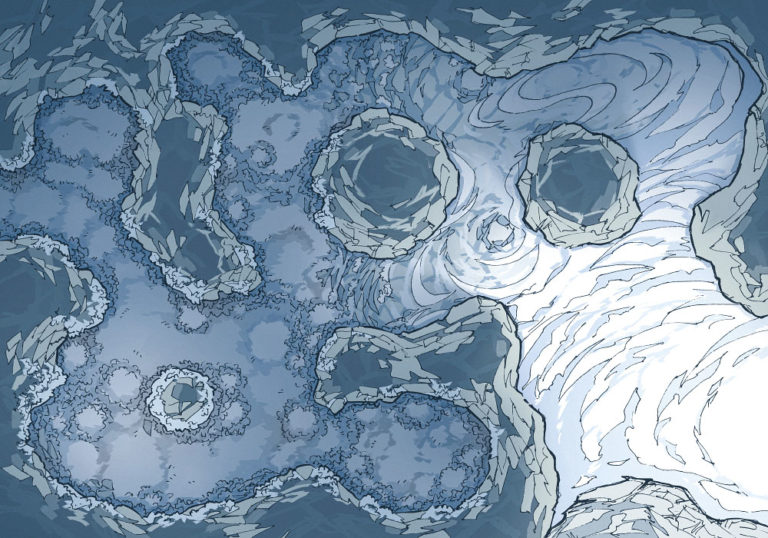 The Yeti Lair – A Free Cave Battle Map from 2-Minute Tabletop