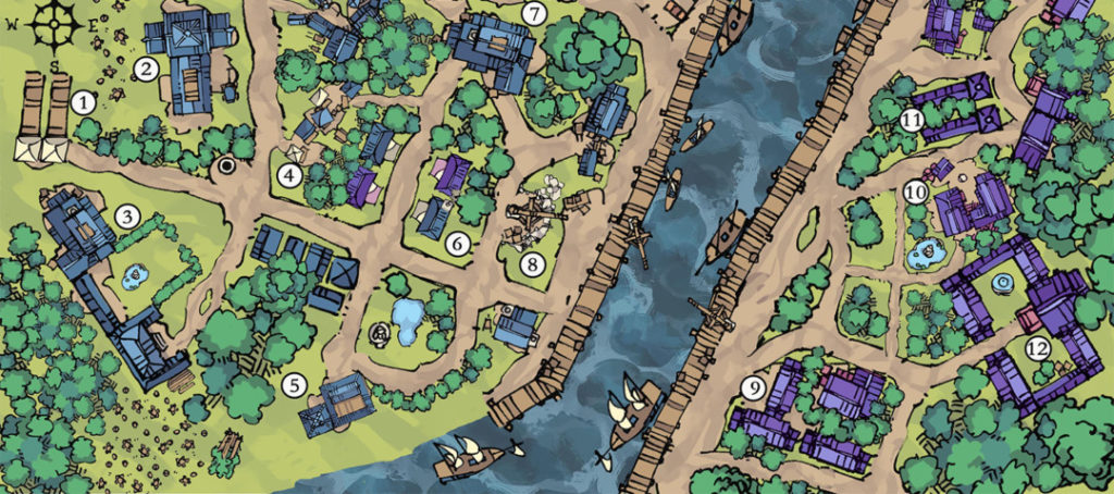 Gates' City Map of Hayvyn | 2-Minute Tabletop