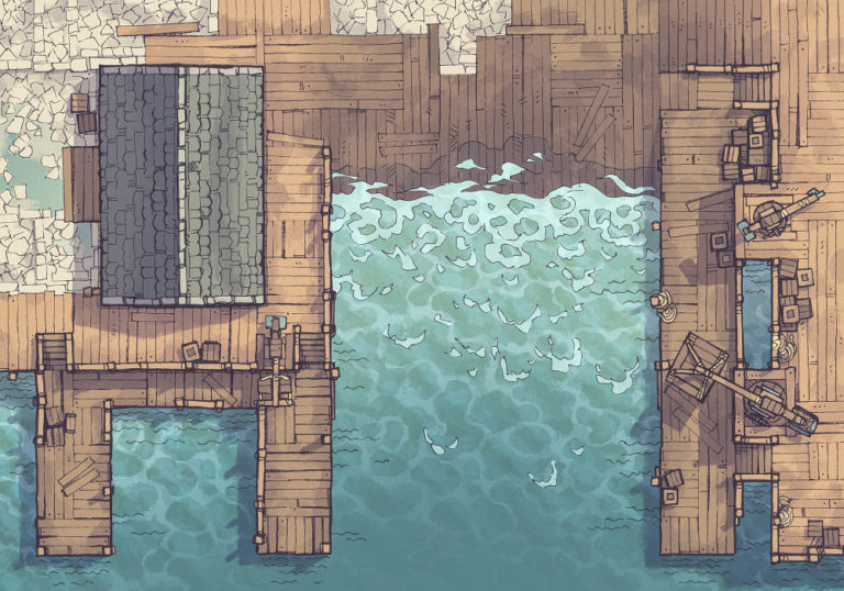 Town Center | Medieval City Battle Map by 2-Minute Tabletop