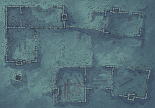 The Meadow Ruins – A 22x16 Battle Map from 2-Minute Tabletop
