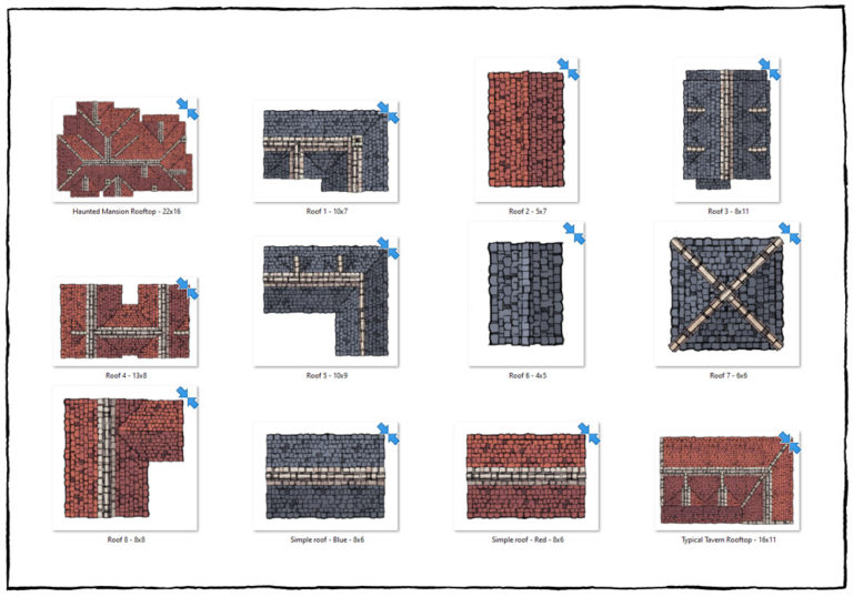 Modular Rooftop Assets Pack | Maps & Assets by 2-Minute Tabletop