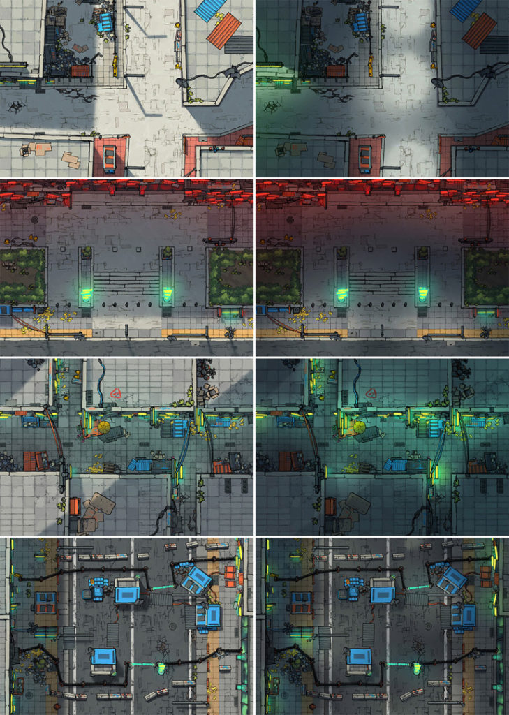 Cyberpunk Street Assets Pack | Maps & Assets by 2-Minute Tabletop