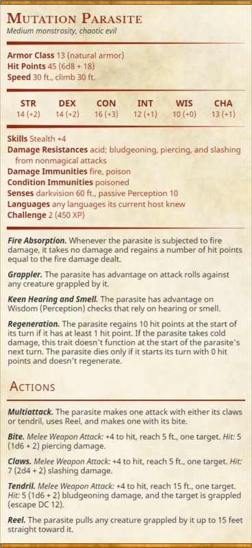 Mutation Parasite | 2-Minute Tabletop