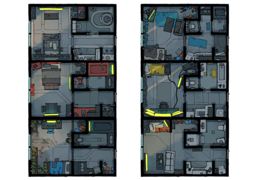 Cyberpunk Apartment battle map - Apartments preview - Dark | 2-Minute ...