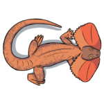 Giant Frilled-Neck Lizard character token | 2-Minute Tabletop