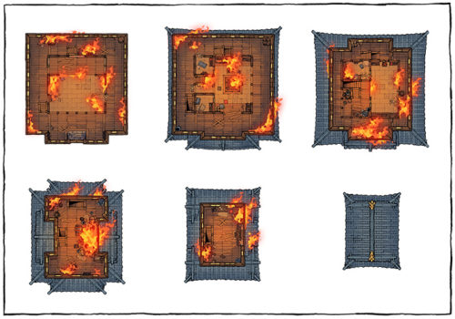 The Japanese Castle Battle Maps by 2-Minute Tabletop