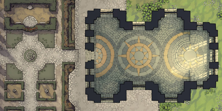 Celestial Temple | Cathedral Battle Map by 2-Minute Tabletop