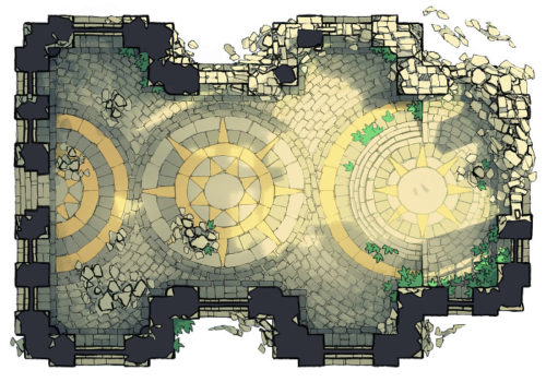 The Celestial Temple Pack | Maps & Assets by 2-Minute Tabletop