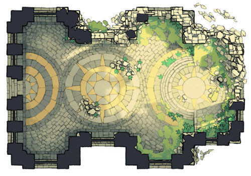 The Celestial Temple Pack | Maps & Assets by 2-Minute Tabletop