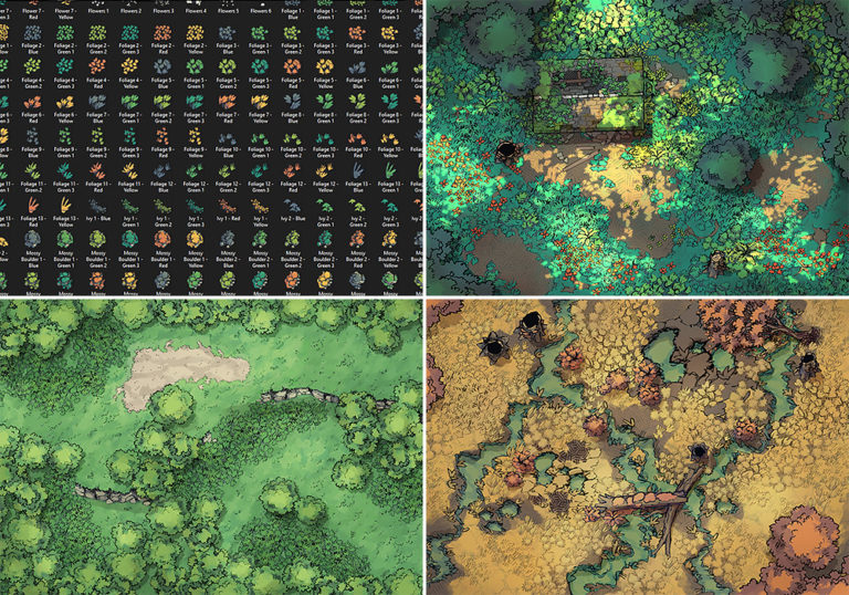 The Forest Camp battle map by 2-Minute Tabletop