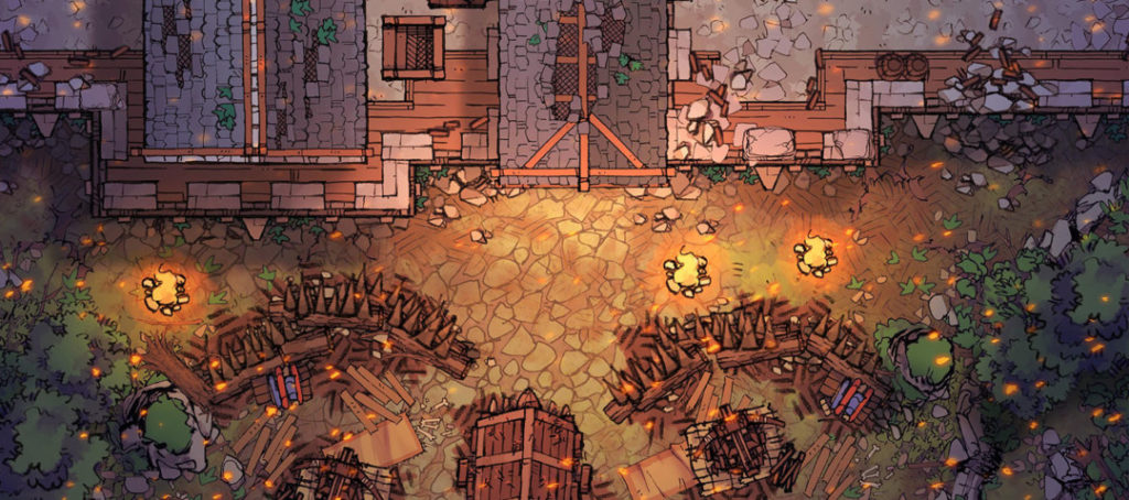 City Gates battle map - Alternative banner | 2-Minute Tabletop