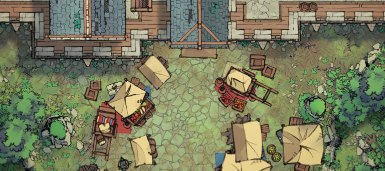 The City Gates Battle Map | 2-Minute Tabletop