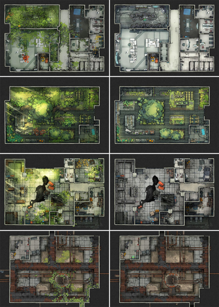 Secret Research Facility battle map s | 2-Minute Tabletop