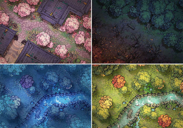 Forest Treetop Map Assets | Hand-Drawn Trees from 2-Minute Tabletop