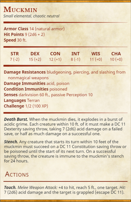 Menaces in the Muck - Swamp and River Creatures for D&D 5E | 2-Minute ...