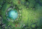 Sacred Spring | Forest battle map by 2-Minute Tabletop